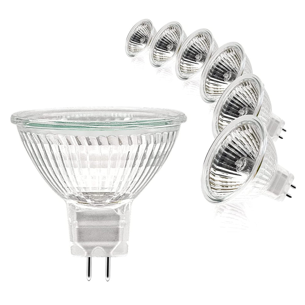 MR16 GU5.3 12V 20W Halogen Spotlight Bulbs 2700K (6 Pack)
